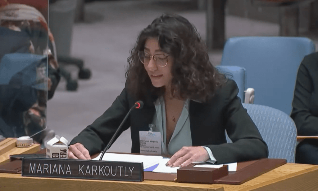 Mariana Karkoutly’s speech at the UN Security Council – Huquqyat